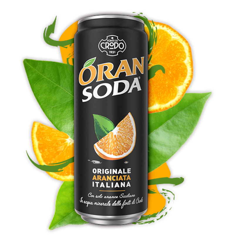 VIZEK, ÜDÍTŐK, GYÜMÖLCSLEVEK Crodo Oran Soda 330ml